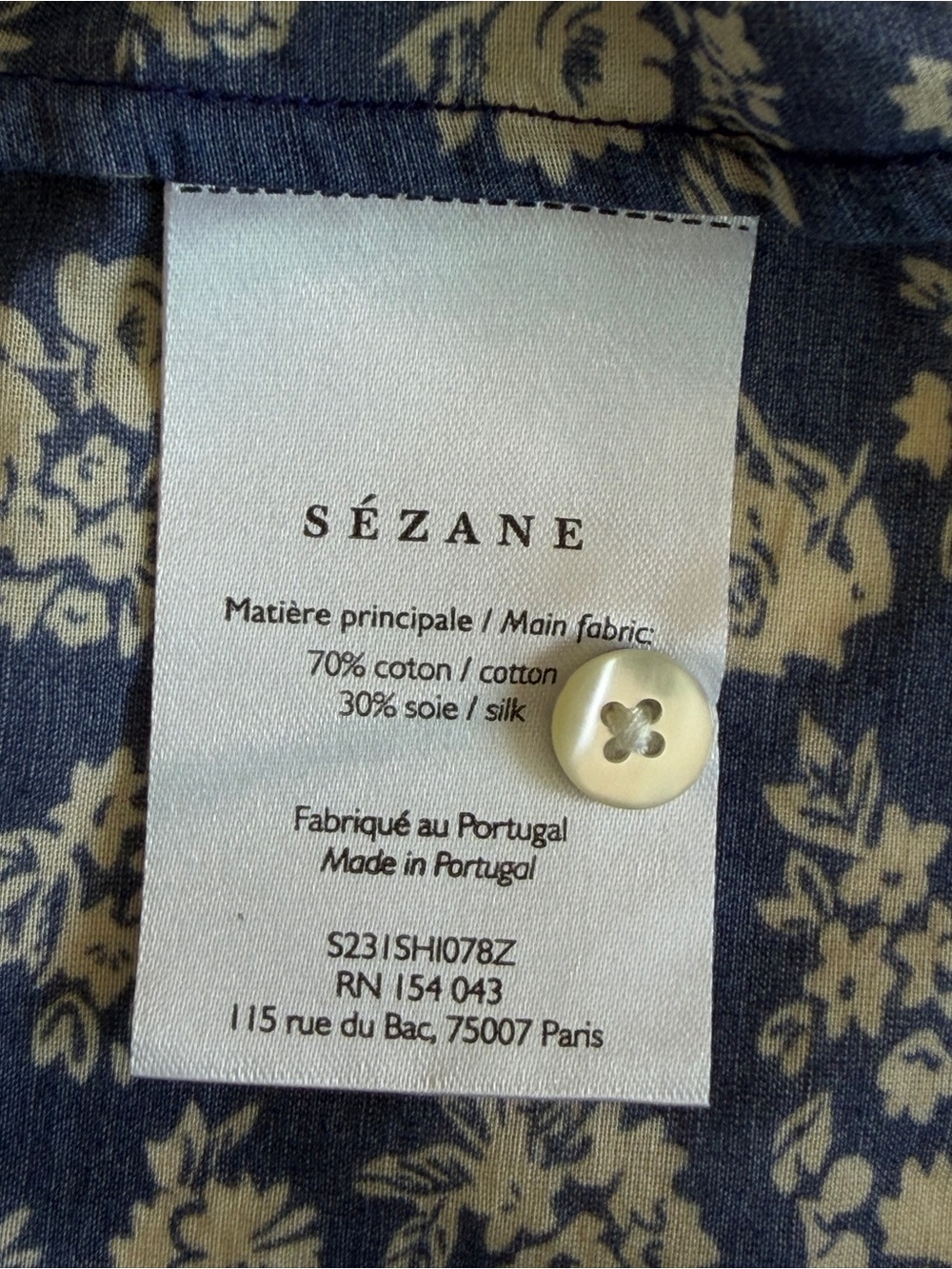 Sezane | Tops | Sezane The Iconic Szane Pierro Shirt Size 4 Us 8 | Poshmark
